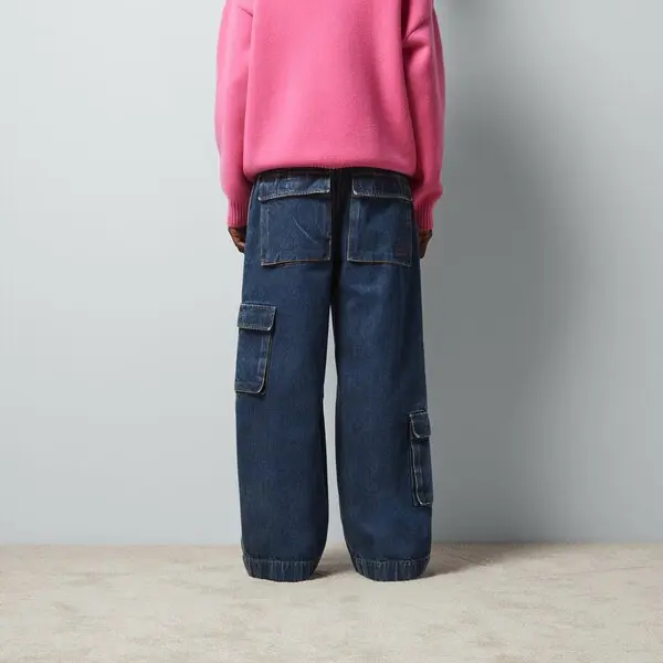 Gucci Contrast Stitched Wide-leg Jeans