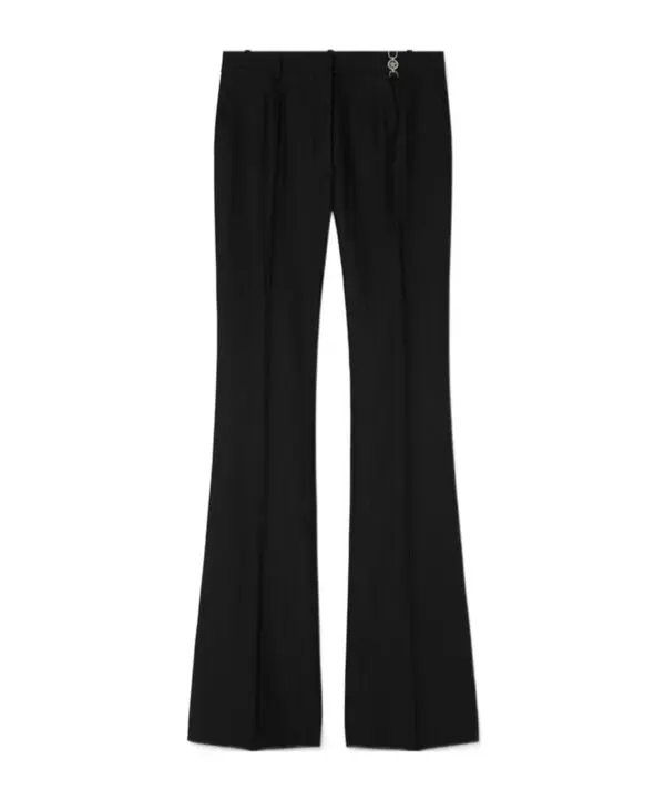 Versace Striped Flared Pants - Black