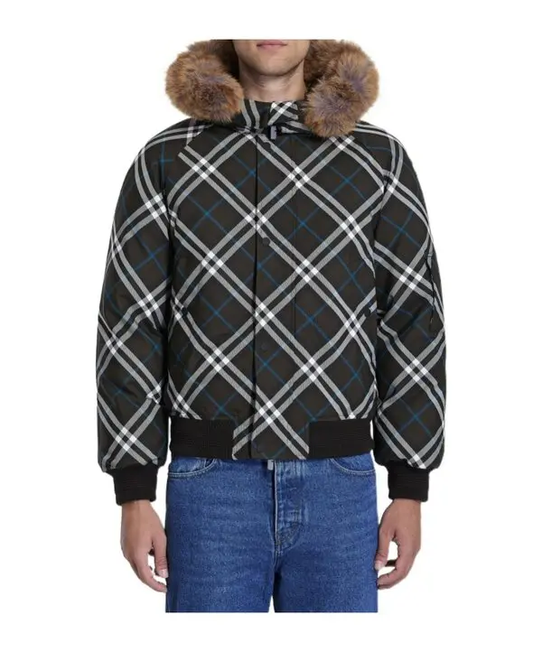 Burberry Checked Hooded Puffer Jacket