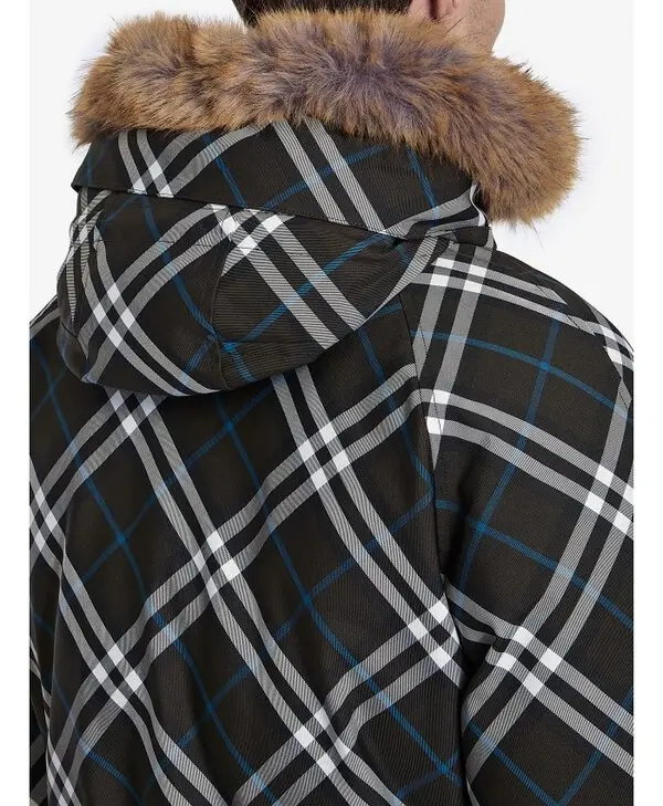 Burberry Checked Hooded Puffer Jacket