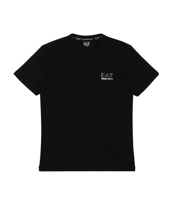 EA7 Round Collar Logo T-shirt - Black