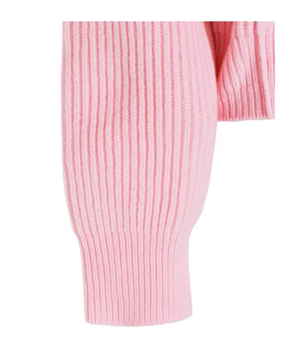 Marni Ribbed V-neck Jumper - Pink