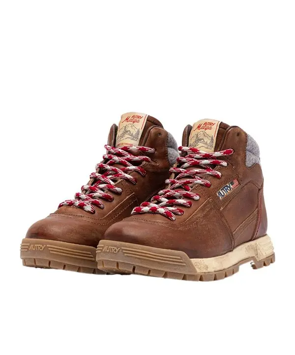 AUTRY Malga Lace-up Boots - Brown