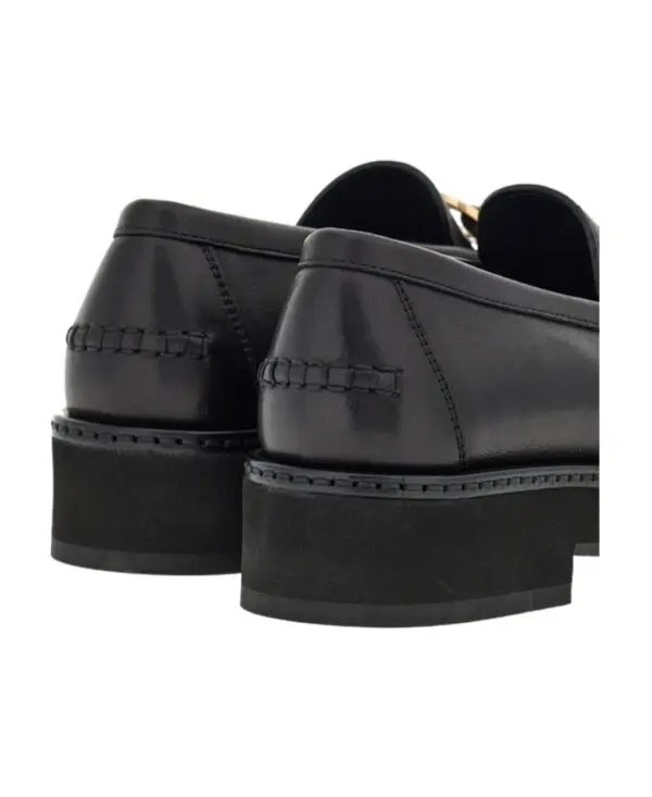 FERRAGAMO Gancini Decorative Loafer - Black
