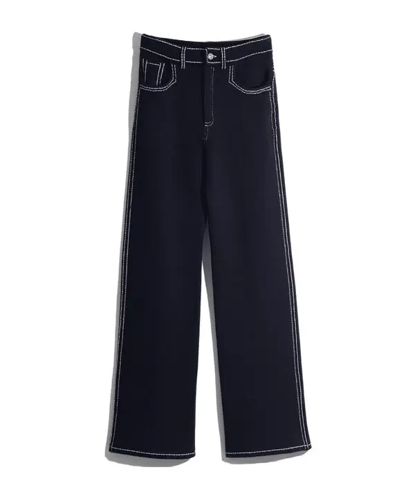 BARRIE High-rise Wide-leg Trousers - Black