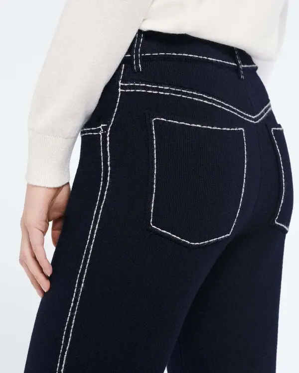BARRIE High-rise Wide-leg Trousers - Black