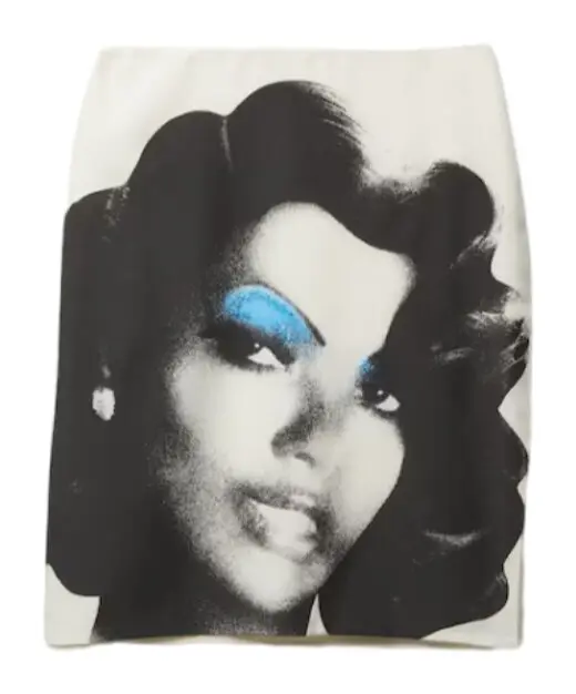 Versace Printed Pencil Skirt - Black