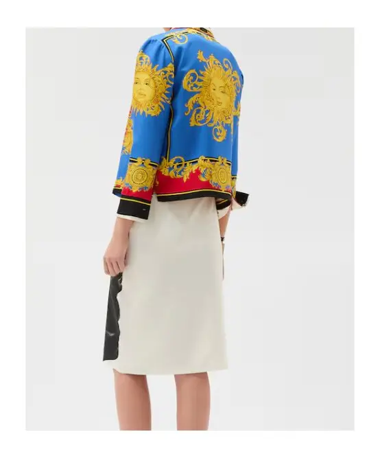 Versace Printed Pencil Skirt - Black
