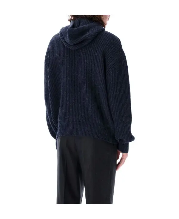 Ami Drawstring Knitted Hoodie