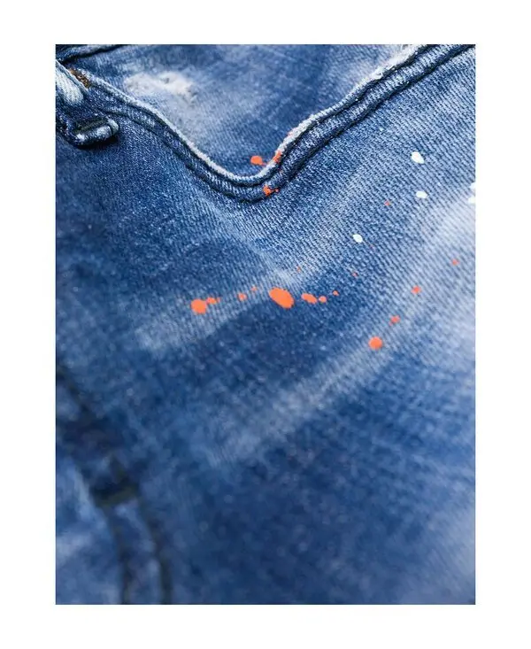 Dsquared2 Cropped Distressed Jeans - Blue