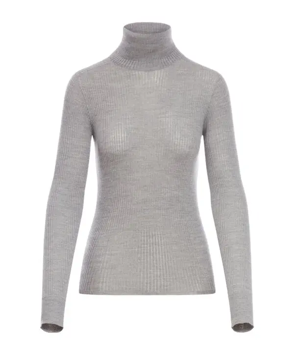 Sportmax Turtleneck Knitted Jumper - Medium Gray