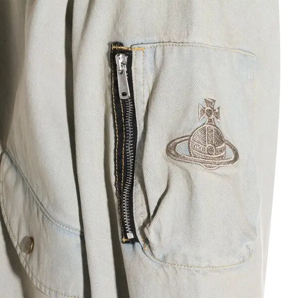 VIVIENNE WESTWOOD Bernardo Zipped Bomber Jacket - White