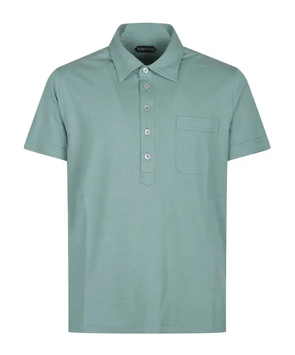 TOM FORD Piquet Polo Shirt - Pale Mint
