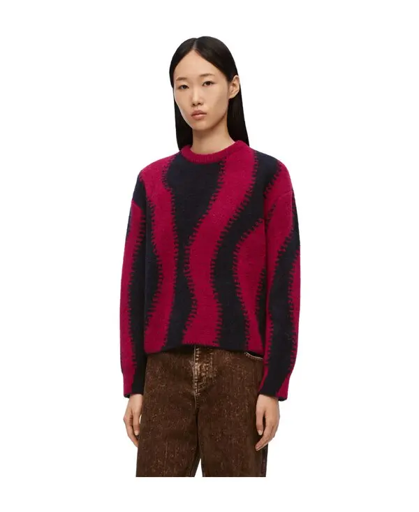 Loewe Abstract Stripe Wool Blend Sweater