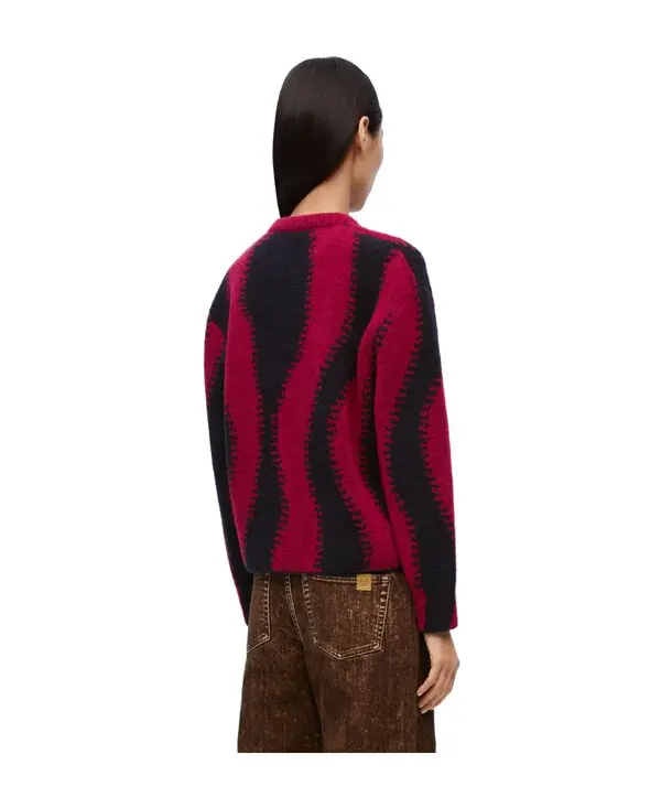 Loewe Abstract Stripe Wool Blend Sweater