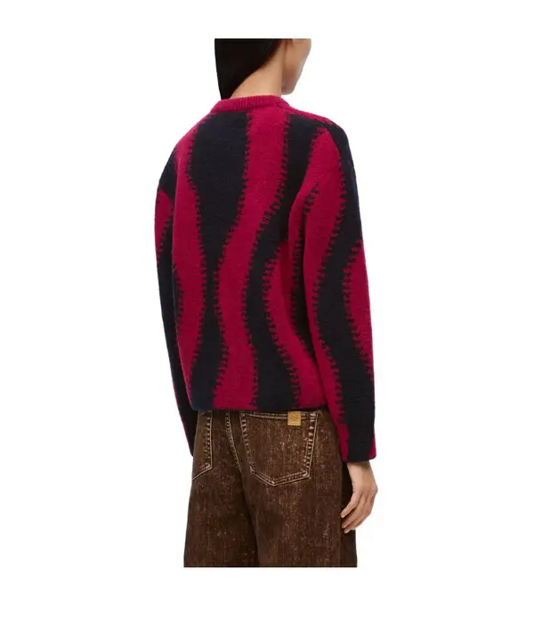 Loewe Abstract Stripe Wool Blend Sweater