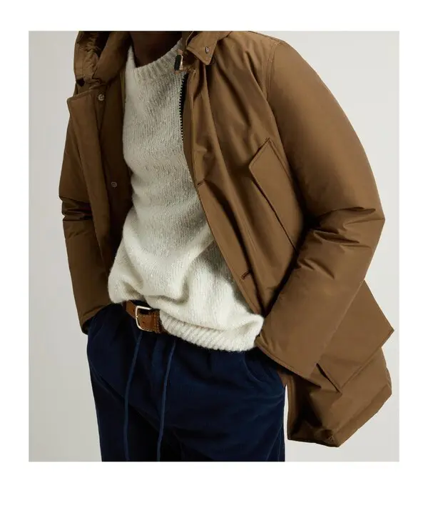 Woolrich Arctic Hooded Parka With Fur Trim - Coffee