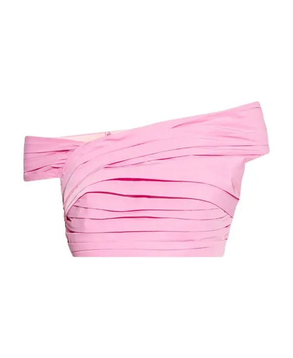 Dsquared2 Sleeveless Pleated Off-the-shoulder Top - Pink