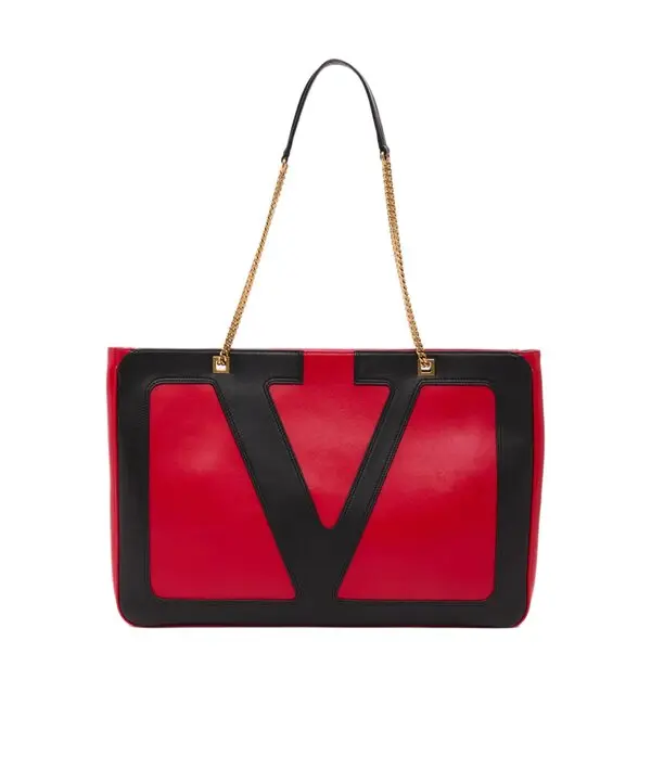 Valentino Garavani Viva Superstar Vlogo Signature Tote Bag - Red