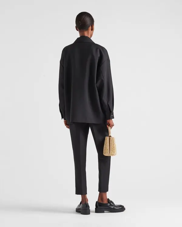 Prada High Waist Tailored Trousers - Black