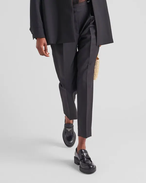 Prada High Waist Tailored Trousers - Black