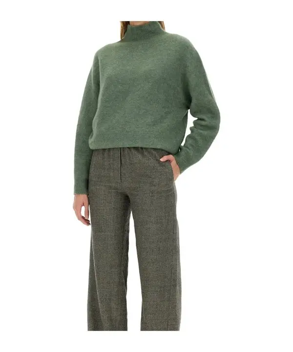 ALYSI High-neck Knitted Jumper - Green