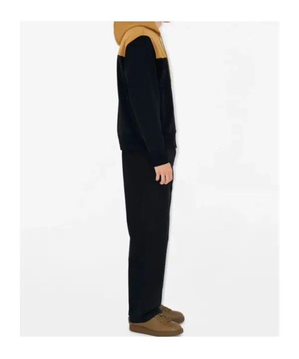 Burberry Zip-up Drawstring Hoodie With B-shield Embroidery - Black