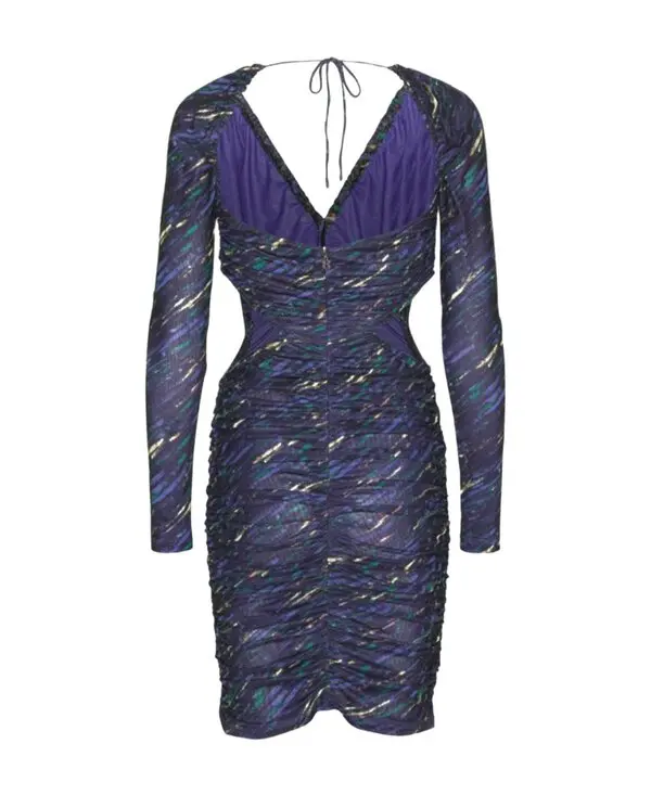 ROTATE BY BIRGER CHRISTENSEN Long Sleeve V-neck Cut-out Dress