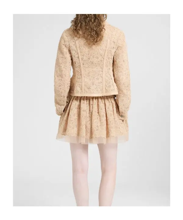 Ermanno Scervino Floral Lace Button-up Jacket - Grey