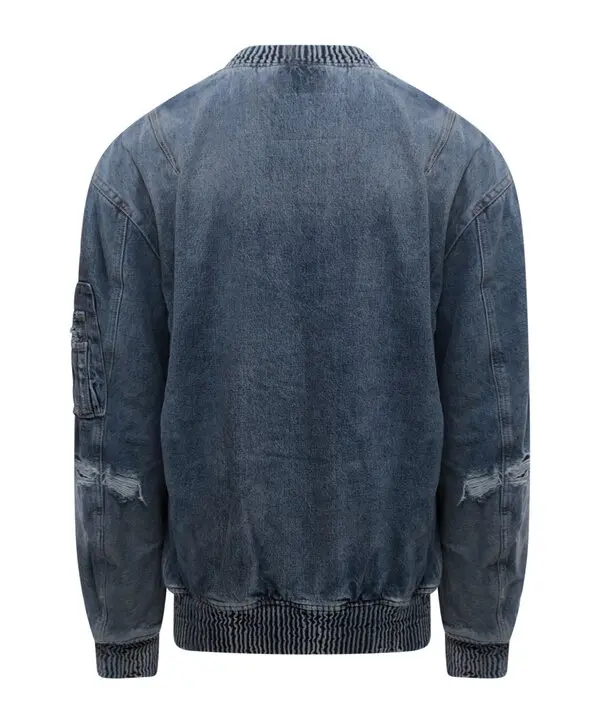 DIESEL® Faded Bomber Denim Jacket