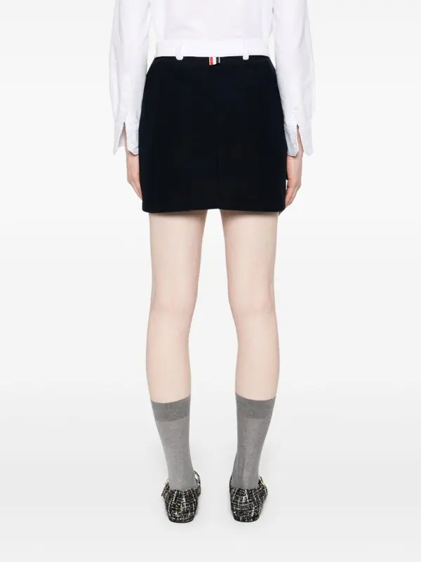 Thom Browne Contrast Waistband Mini Skirt - Blue