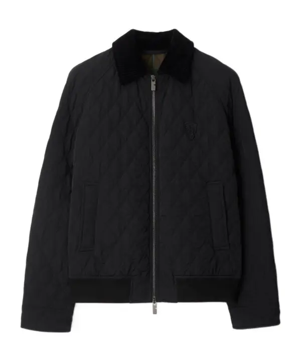 Burberry Zip-up Quilted Jacket - Black/snug