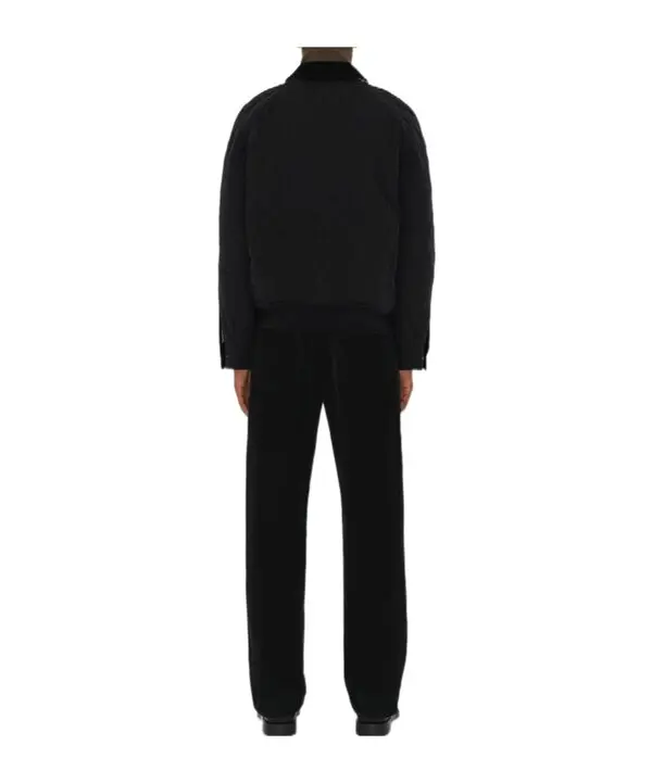 Burberry Quilted Zip-up Jacket With B-shield Detail - Black/snug