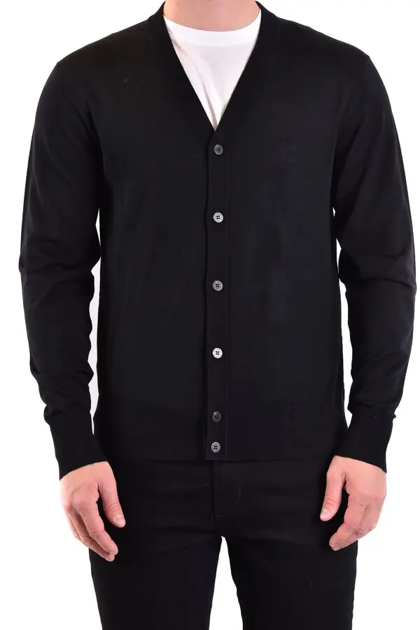 Neil Barrett Fine-knit Wool Cardigan - Black