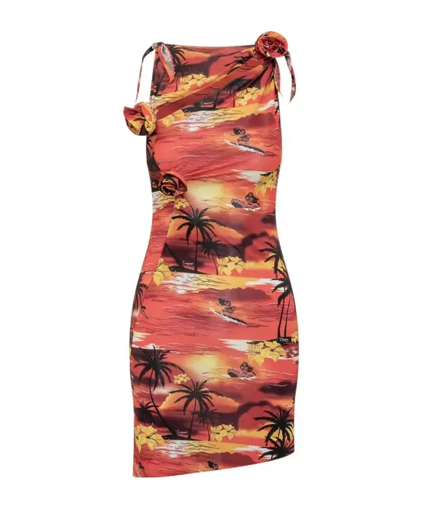 Coperni X Disney Tropical Mini Dress - Red