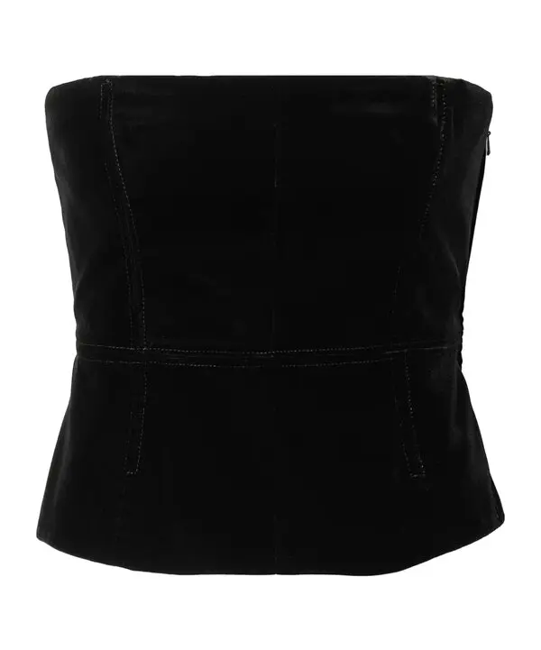 TOM FORD Velvet Corset Top - Black
