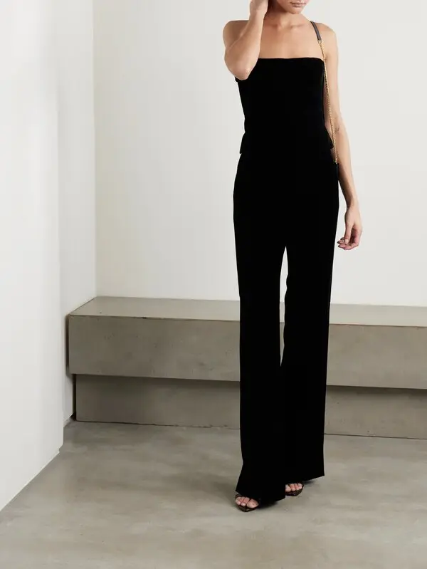 TOM FORD Velvet Corset Top - Black