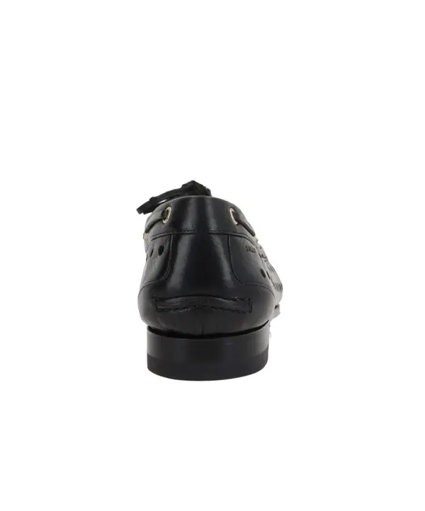 Bally Plume Perforated Lace-up Loafers - Black
