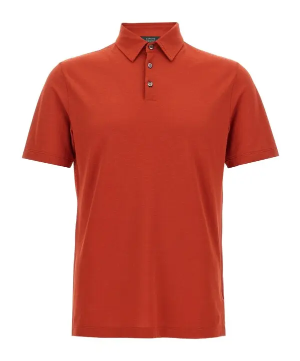 ZANONE Short-sleeved Polo Shirt - Red