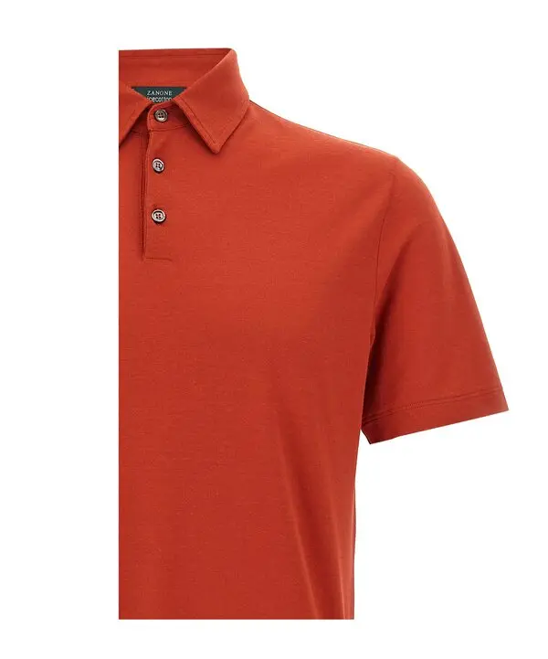 ZANONE Short-sleeved Polo Shirt - Red