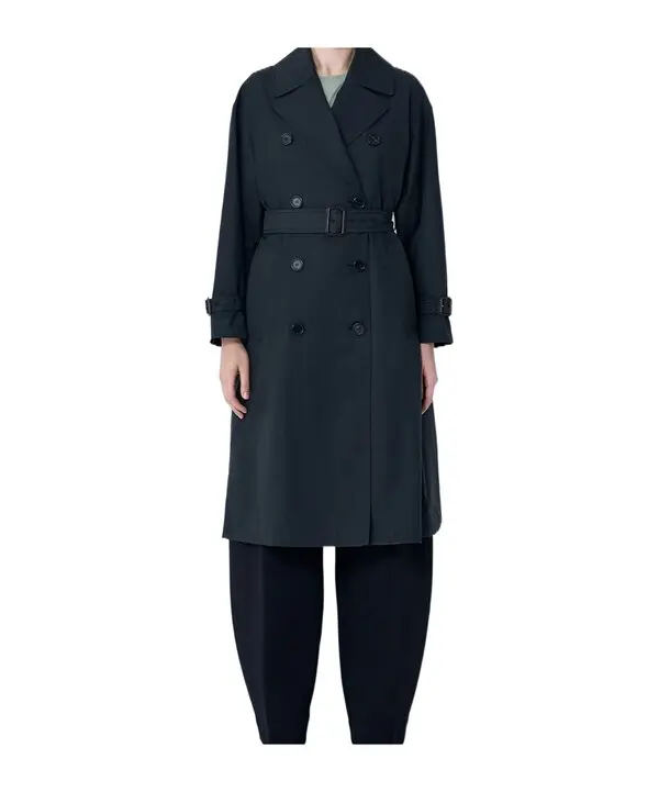 Max Mara Fiorito Belted Trench Coat - Black