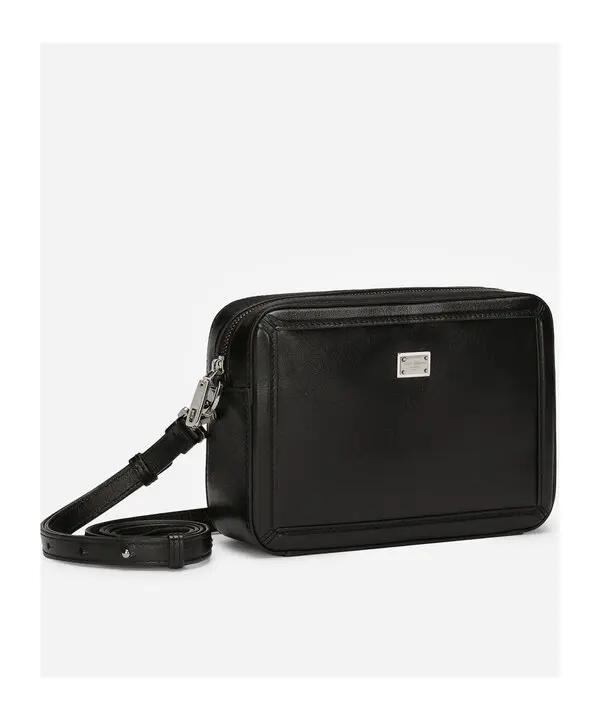 Dolce & Gabbana Logo Plaque Zipped Mini Messenger Bag