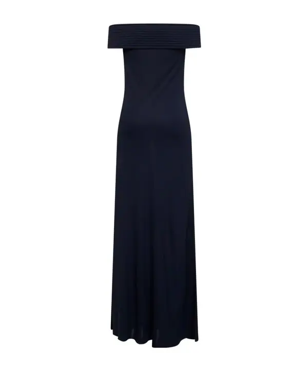 Alaïa Off-the-shoulder Maxi Dress With Flowing Hem