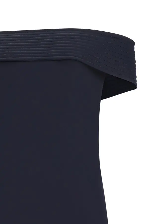 Alaïa Off-the-shoulder Maxi Dress With Flowing Hem - Black