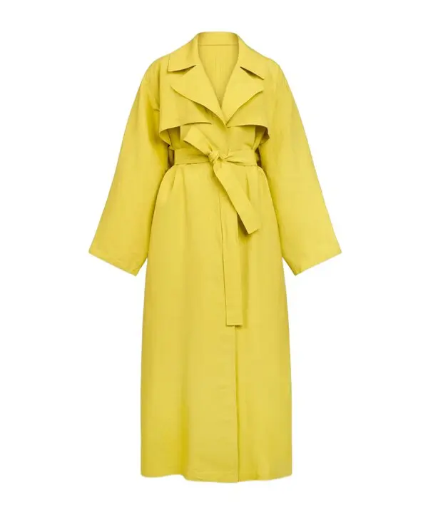 Alaïa Poplin Trench Coat - Yellow
