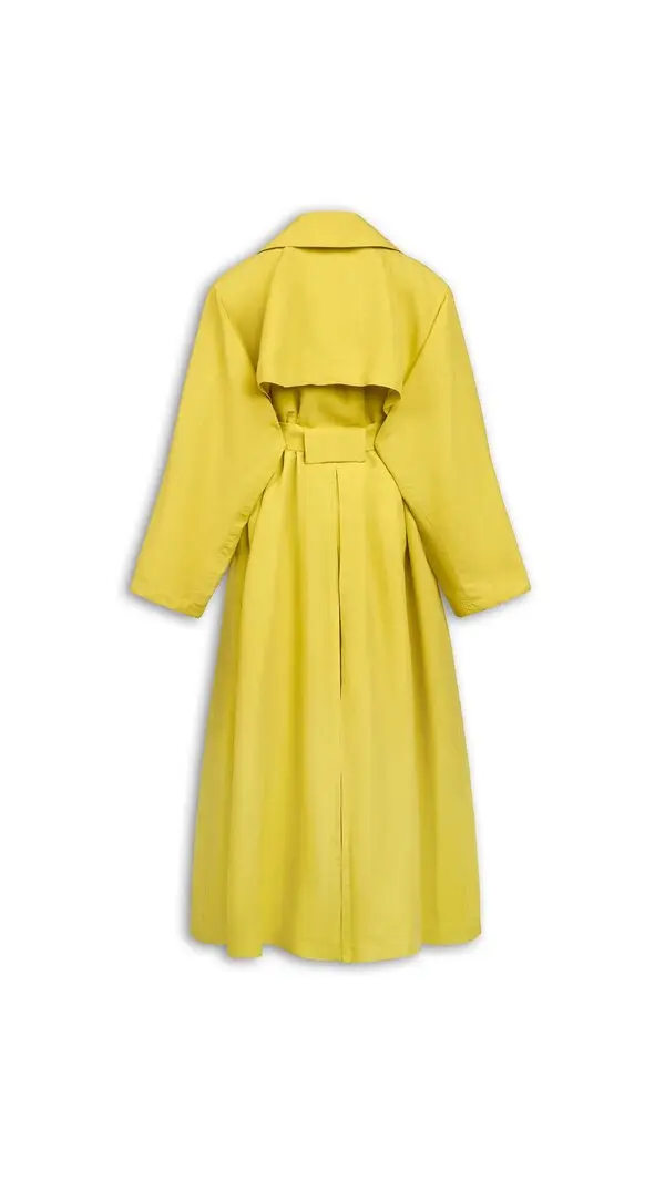 Alaïa Poplin Trench Coat - Yellow