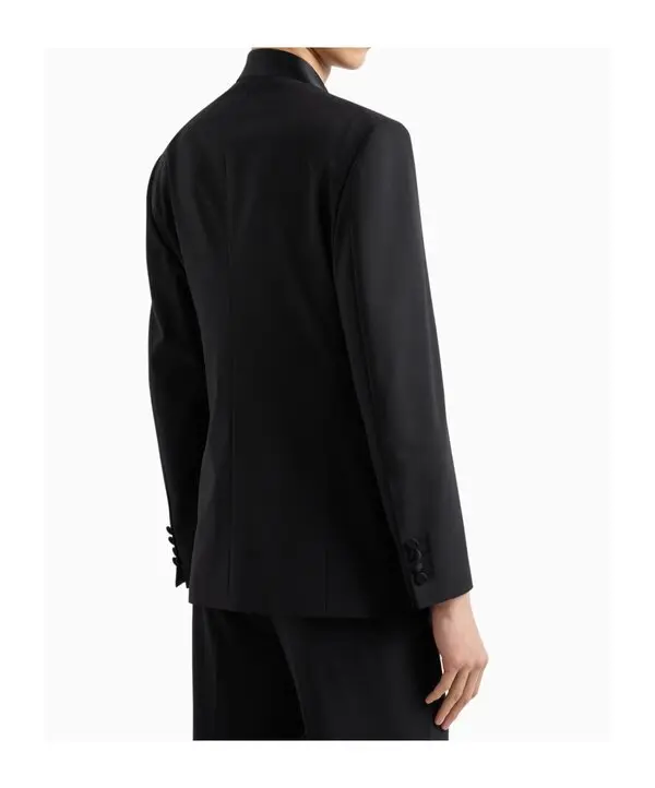 Emporio Armani V-neck Double Breasted Blazer