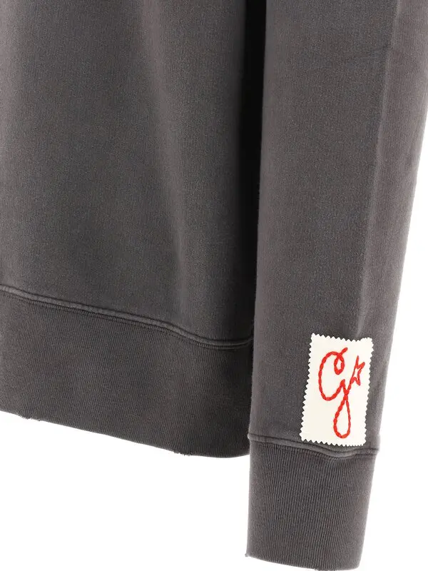 GOLDEN GOOSE Crewneck Sweatshirt With Logo And Star Detail