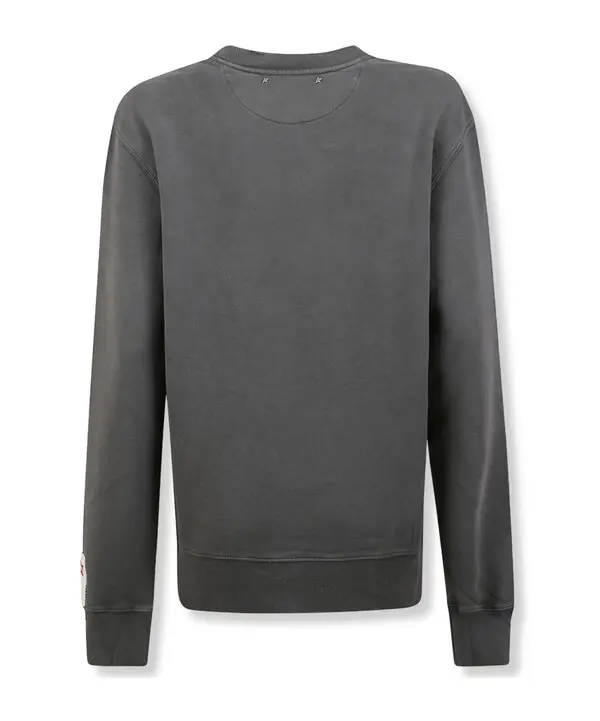 GOLDEN GOOSE Crewneck Sweatshirt With Logo And Star Detail - No