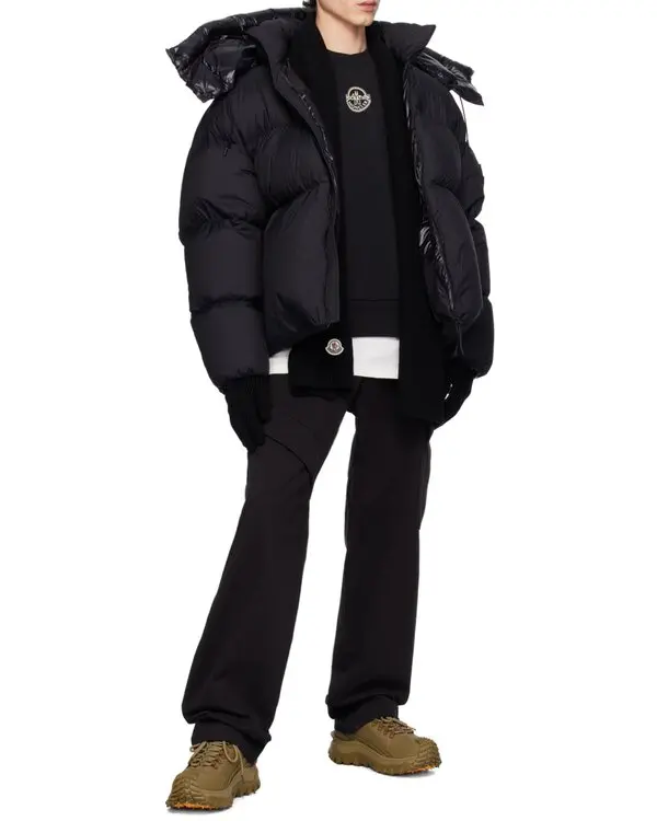 Moncler Antila Short Down Jacket With Detachable Hood